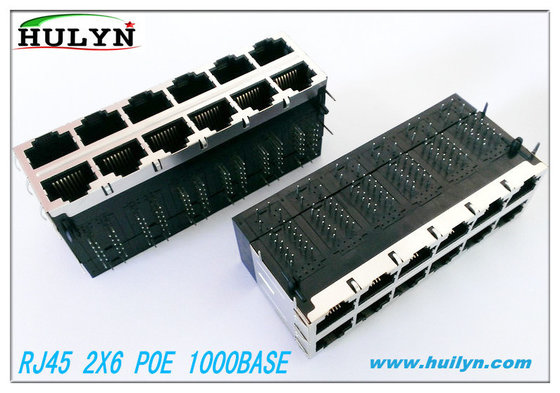 RJ45 connector 2x6 90 ° POE RJ45+ transformer - 2x6 -1000M