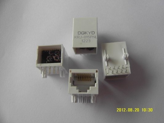 трансформатор RJ45 платы 10/100Base вниз определяет порт без защищаемого случая разъемов белого пластичного