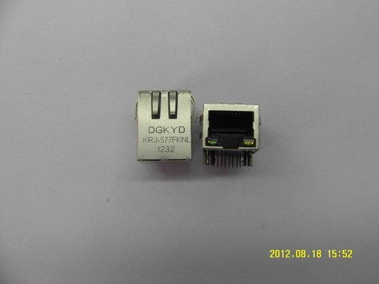 10/100MHZ 1 * 1 Tab Down Transmitter filter ,RJ45 Single Port 8P8C cylindrical pin with led