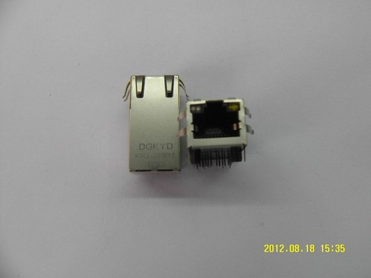 плата порта 33.0mm одиночная вверх по Rj45 трансформатору, 1000M 10 разъем Pin Rj45/интегрировала RJ45 Jack для оптического волокна Transceiv
