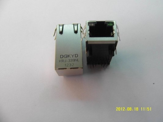 Подгонянная плата вверх по 1000M RJ45 с трансформатором, разъемом Pin Rj45 порта 10 33.0mm одиночным с СИД