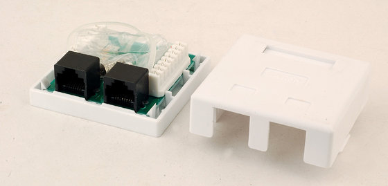 Réseau RJ45 Jack à double accès de boîte extérieure de bâti trapézoïdal avec le port d'Ethernet ou de téléphone