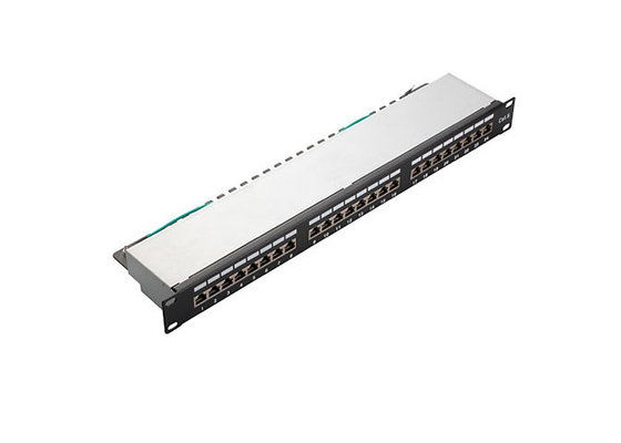 Пульт временных соединительных кабелей защищаемый Cat5e, 24 порта RJ45, 19" пульт временных соединительных кабелей меди Маунта шкафа