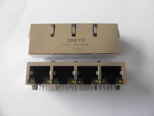 Изготовленный на заказ Magnetics 4Port вел кран 10/100BASE Jack локальных сетей RJ45 комбинированный вниз