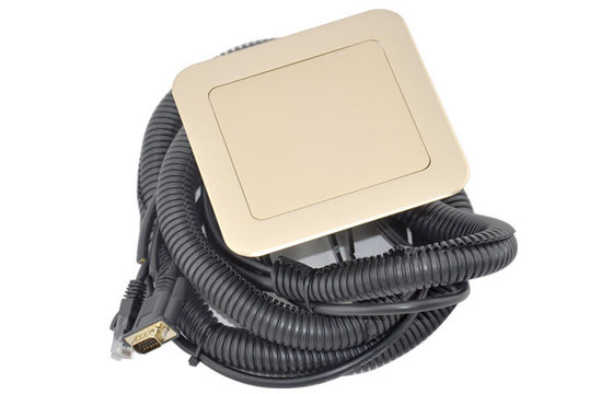 Power RJ45 Black Tabletop Interconnect Box Pop Up In Kitchen