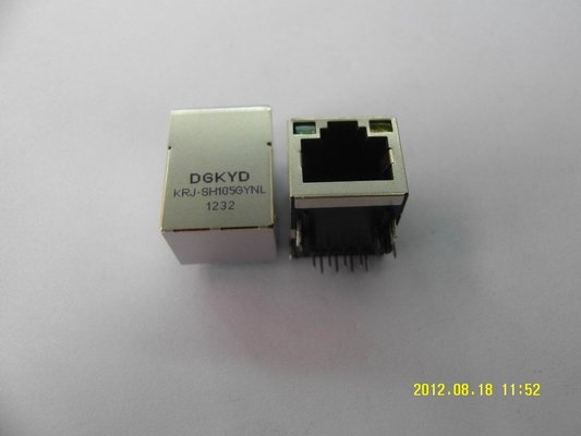 кран 1x1 21.4mm 100M вверх по разъему PCB RJ45, вертикальной штепсельной вилке разъема/rj45 модульному Jack с СИД