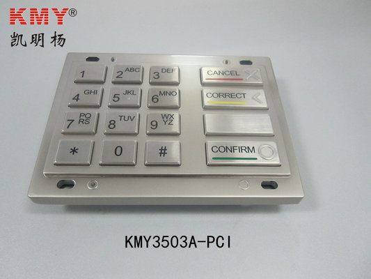 Self-service Payment Kiosk Stainless Steel ATM Machine Keypad PCI 2.0 Encrypted PIN Pads