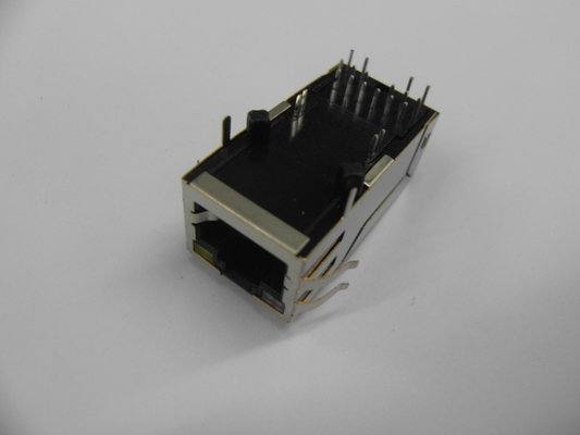 Изготовленные на заказ одиночные разъемы RJ45, Lan Jack 1000BASE Rj45, RJ45 порта 33.0mm с трансформатором