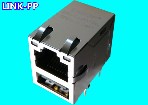 RC-122C09-015 USB RJ45 Jack LPJU3101AONL с СИД померанцовых и зеленых/желтого цвета