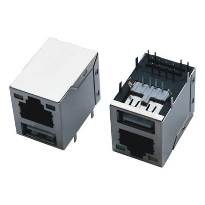 Разъем USB эпицентра деятельности RJ45 USB вел одиночный USB для оптически приемопередатчика