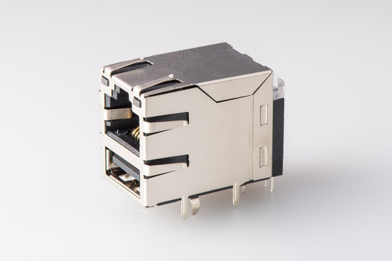 Ethernet 8P8C Jack protégé du chat 5 du connecteur Rj45 de RJ45 USB féminin avec magnétique