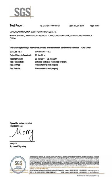 Porcellana Keyouda Electronic Technology Co.,ltd Certificazioni