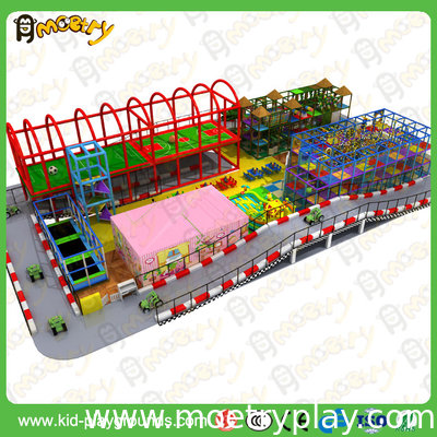 China Large Children Indoor Playground Equipment with Slides Big Amusement Playground