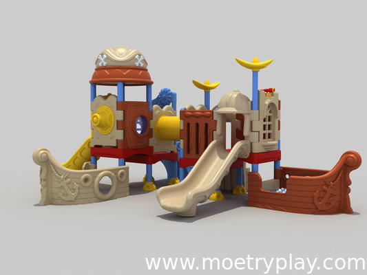 New Pirate Boat Style Children's Playground Outdoor Playground with Slides for kindergarten outdoor playground
