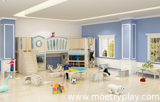 Day Care Center Kids Activity Room Play House Furniture Kindergarten Wooden Sets