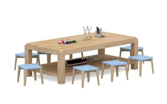High Quality Kindergarten Study Table Furniture Free Daycare Furniture