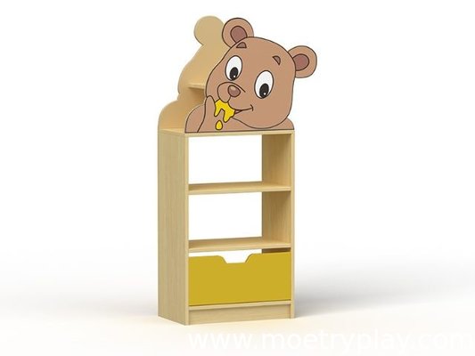 Furniture for Nursery and Preschool Wooden Toy Storage Cabinet Wood Kindergarten Bookshelf