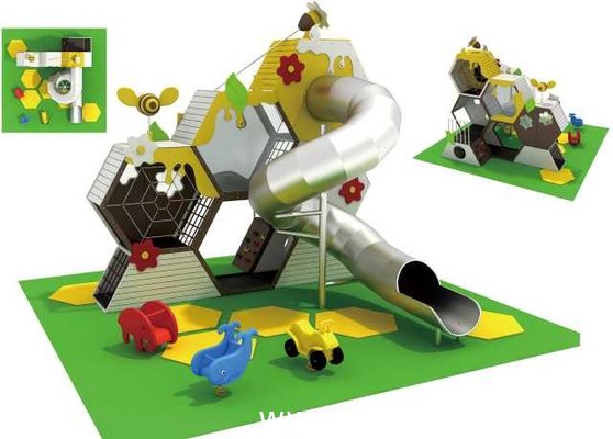 Customized Colorful Commercial Outdoor Kids Playground Equipment, Children's Garden Playground