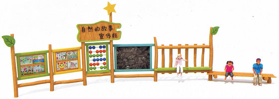 Commercial Cheap Wooden Outdoor Climbing and tunnel Playground Slide equipment for Kids nursery school