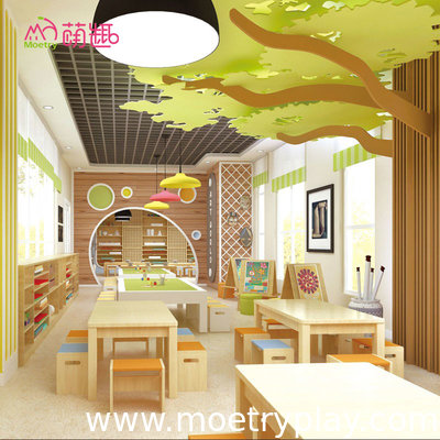 Classroom Supplies Kids Daycare Furniture School Kindergarten Table Nursery Furniture Set