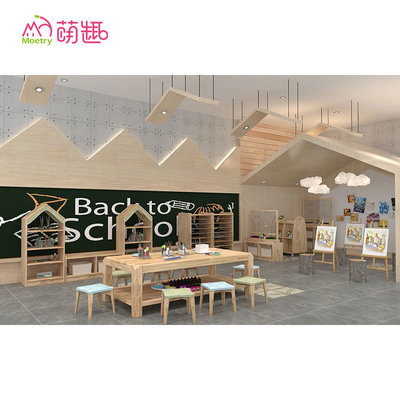 Unique child care centre wooden furniture design for preschool nursery school