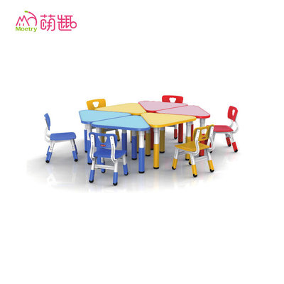 Kindergarten Kid Plastic Combination Table Chair Childcare Furniture school classroom furniture