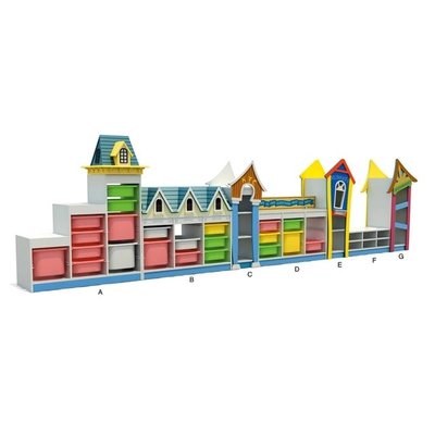 Kids Toy Storage Rack, Nursery School, Preschool and Daycare Play Furniture Wood Rack, Room Combination Rack