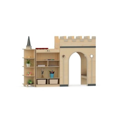 Cheap Castle Theme Children Toy Storage Cabinet, Kindergarten Kids Display Cabinet, Magazine Cabinet, Book Cabinet