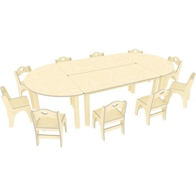Adjustable daycare Kids Children table and chair for nursery school childrens table and chair wooden Preschool Furniture