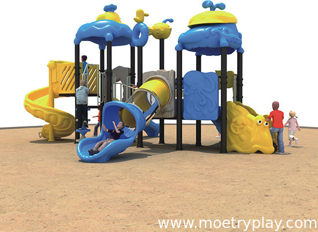 Factory Price Kids Outdoor Playground Items Used Outdoor Playground Equipment for Children Plastic Slide Outdoor