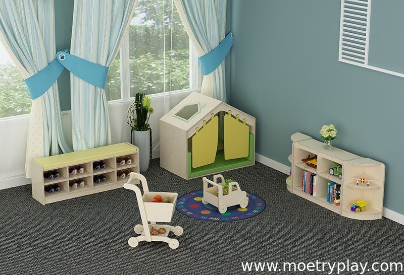 Classroom Furniture for Kindergarten Wooden Cabinet Preschool Furniture Set Kids School Furniture