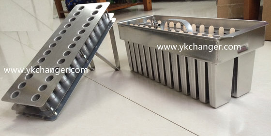 Paletas forms formas molds stainless steel 304 material 2x13 26cavities mich 123ml with extractor and aligner supplier