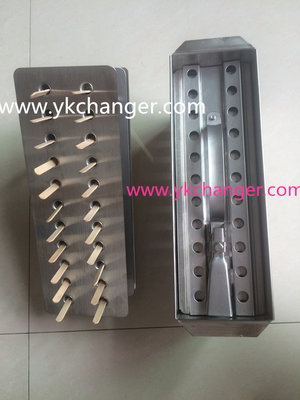 Stainless steel frozen pop ice molds 2x11 22cavities 90ml megamix fit finamac Turbo 8 with stick holder aligner supplier