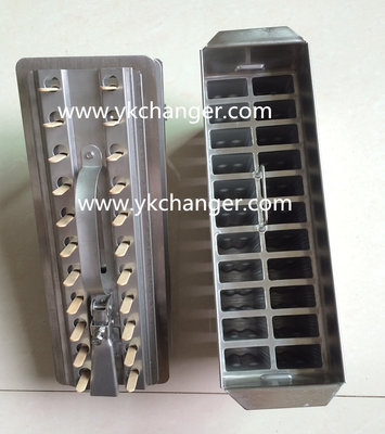 Stainless steel frozen pop ice molds 2x11 22cavities 90ml megamix fit finamac Turbo 8 with stick holder aligner supplier