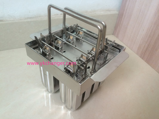 Frozen pop ice molds DIY home use stainless steel food grade high quality 8pieces each time with stick holder supplier