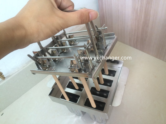 Frozen pop ice molds DIY home use stainless steel food grade high quality 8pieces each time with stick holder supplier