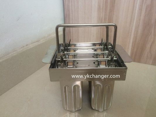 Frozen pop ice molds DIY home use stainless steel food grade high quality 8pieces each time with stick holder supplier
