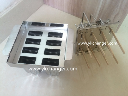 Frozen pop ice molds DIY home use stainless steel food grade high quality 8pieces each time with stick holder supplier