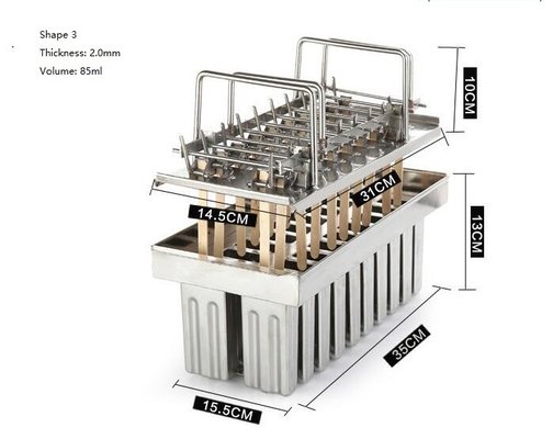 Ice cream freeze form stainless steel ice cream mould freezer use only 5 different size for you to select supplier