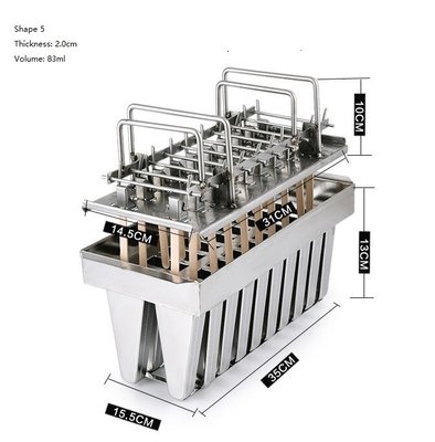 Ice cream freeze form stainless steel ice cream mould freezer use only 5 different size for you to select supplier