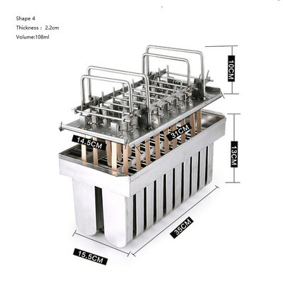 Ice cream freeze form stainless steel ice cream mould freezer use only 5 different size for you to select supplier