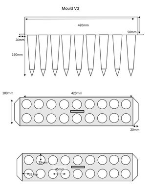 Ice cream candy molds Ice lolly candy moulds 2x9 18cavities volume as per buyer requests with stick extractor supplier