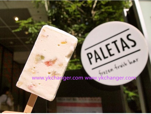 Paletas ice cream freeze mold stainless steel 2x13 26mold 123ml with plain stick extractor 85USD per set hot sale supplier