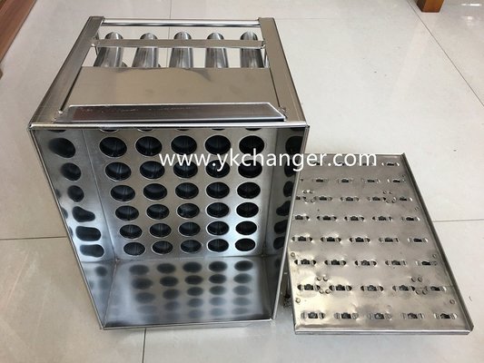 Stainless steel ice lolly moulds popsicle ice cream molds basket type with stick holder 88ml 40peices each time supplier