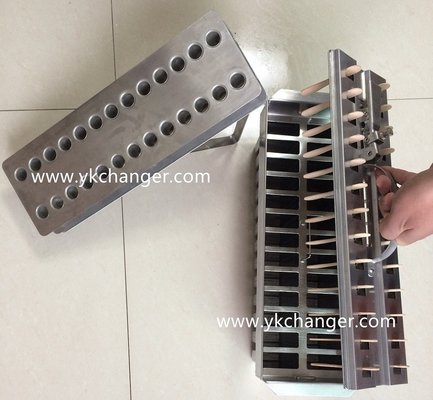 Paletas ice cream popsicle molds formas stainless steel 2x13 26molds 123ml mich with helix stick holder stick aligner supplier
