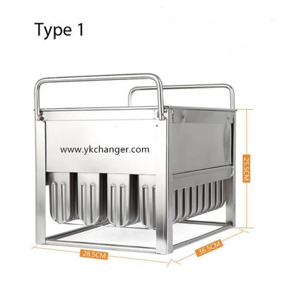 Stainless steel ice cream popsicle molds high quality plasma robot welding 40pieces with stick holders hot sale 99USD supplier