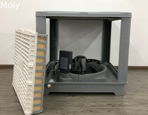 Moly 1.5kw 20000CMH 220V 50hz 60hz 50 speeds bottom air  discharge evaporative air cooler