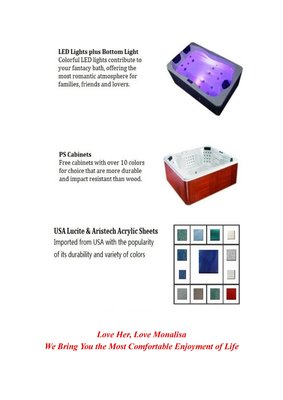 Monalisa M-3344 outdoor SPA hot tub famous European style 2 persons SPA tub swim pool massage bathtub triangle massage