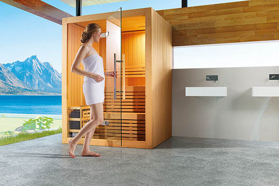 Monalisa M-6052 sauna room Canadian red cedar sauna enclosure dry steam sauna house household African white wood Ayous