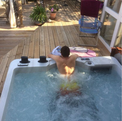 Monalisa M-3371A outdoor massage hot tub with LED hydro massage bathtub wholesale manufacturer